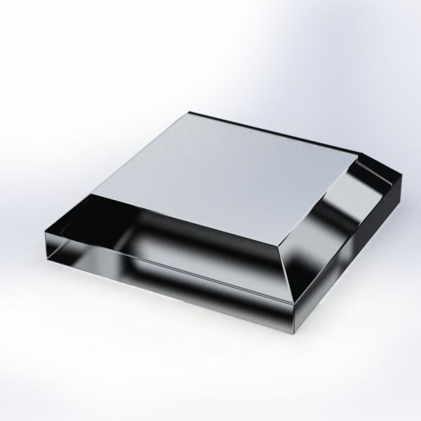 Mirart Inc: Acrylic Block 2" x 2" x 1/2" thick - Bevelled, Clear Bases ...
