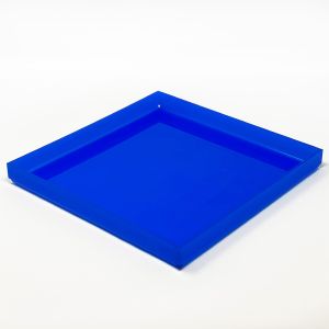 Mirart Inc: 10" x 10" x 1" Blue Acrylic Tray, Blue Acrylic Trays, TT1010_BL